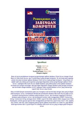 Pemrograman Pada Jaringan Komputer Dengan Visual Basic 6 0 PDF
