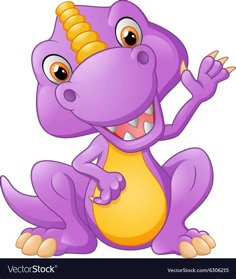 Cute Dinosaur Cartoon Royalty Free Vector Image