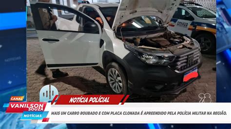 MAIS UM CARRO ROUBADO E PLACA CLONADA É APREENDIDO PELA POLÍCIA