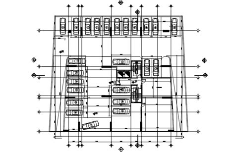 Parking Floor Layout Plan Drawing Details For Apartment Building Dwg