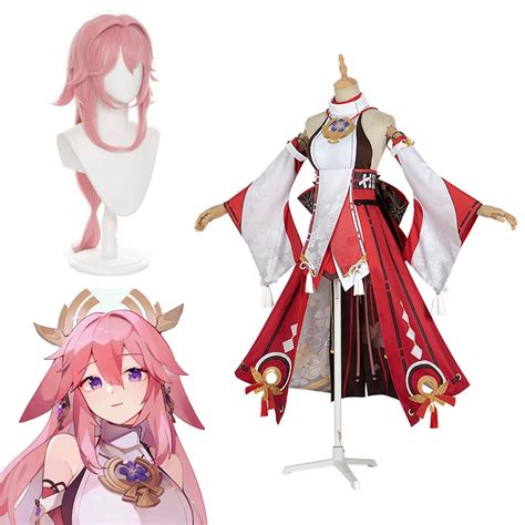 Disfraz De Anime Genshin Impact Para Mujer Disfraz De Yae Miko Guuji