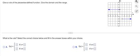 solved give a rule of the piecewise defined function give