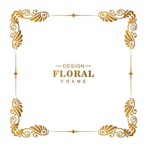 Ornamental Golden Decorative Floral Frame 1270422 Vector Art At Vecteezy