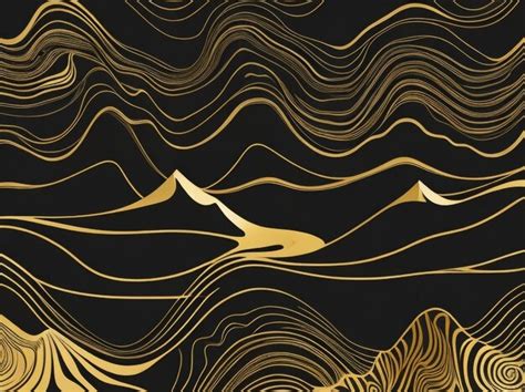 Premium Ai Image Elegant Opulence Luxury Gold Abstract Line Art