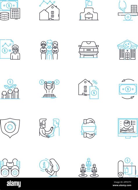 Digital Enterprise Linear Icons Set Innovation Transformation