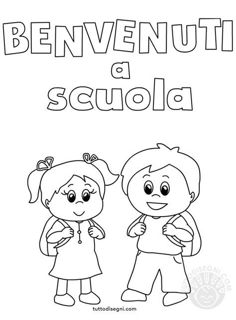 Accoglienza TuttoDisegni Scuola Illustrazione a mano Attività