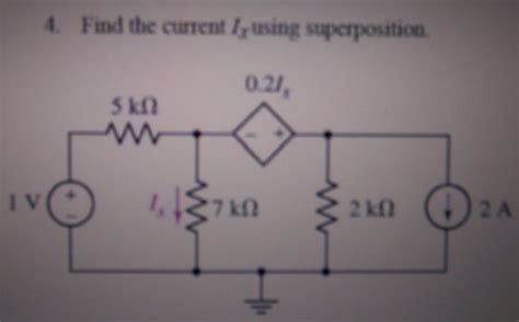 Solved Find The Current Ix Using Superposition Chegg