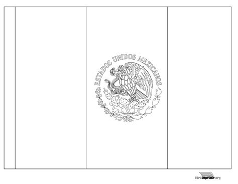 Bandera de México para colorear y para imprimir