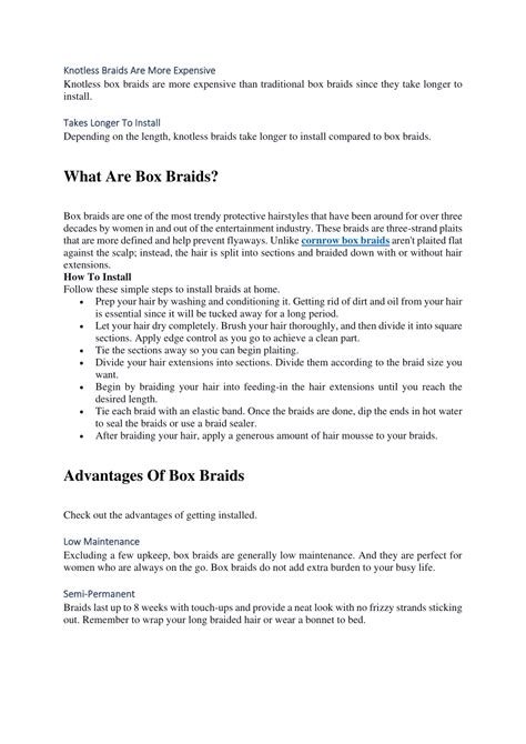 PPT Surprising Differences Between Box Braids And Knotless Braids