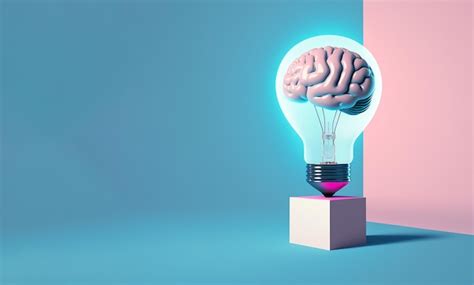 Cérebro de lâmpada ideia criativa e conceito de brainstorming Foto