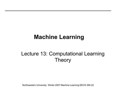 computational learning theory