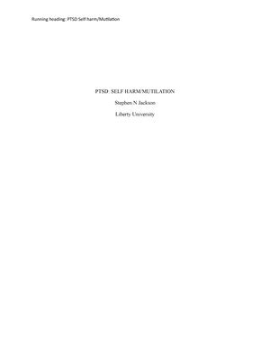 Benchmark Crisis Intervention Plan Yarbrough Liberty University