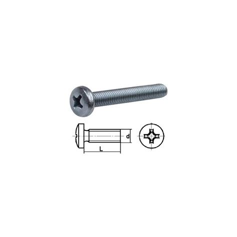 Vis à métaux acier zingué tête cylindrique DIN 7985H Ø4x12mm 200pce