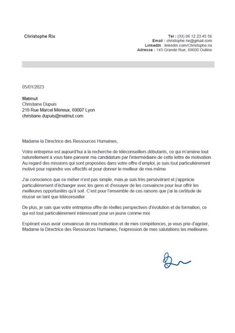 Guide Lettre de motivation sans expérience 4 exemples