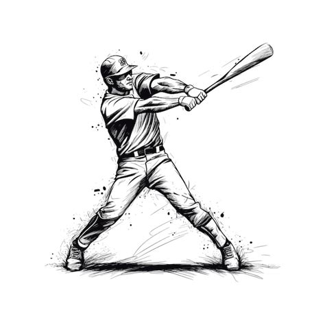 Premium Vector A Man Hitting Baseball Vector Illustration