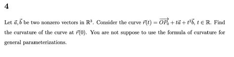 solved 4 2 let ā ū be two nonzero vectors in r3 consider