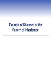 Diseases Of The Pattern Of Inheritance Ppt Example Of Diseases Of The