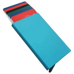 Etui porte cartes de crédit 6 cartes en aluminium avec protection RFID