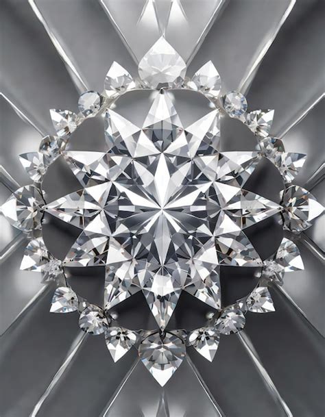 Estructura Del Diamante Forma De Estrella Y Fondo Caleidoscopio Vista