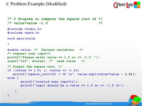 how to write square roots in c