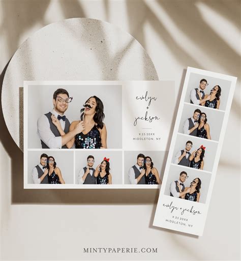 Photo Booth Strip Template Minimalist Wedding Photo Booth Etsy Canada