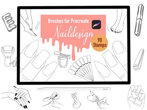 Naildesign Stamp Brushes For Procreate Procreate Brushes Nature