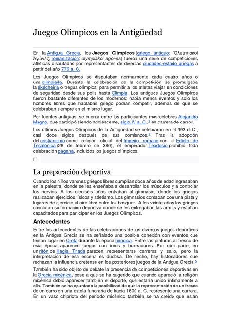 SOLUTION Juegos Ol Mpicos En La Antig Edad 1 Iii Studypool