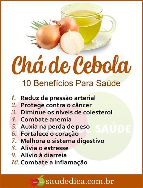 Chá de Cebola Dicas de nutrição Cebola beneficios Chás medicinais