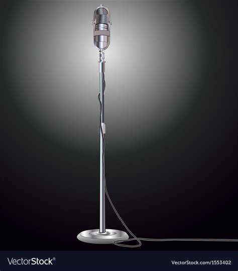 Vintage Microphone Stand Vector