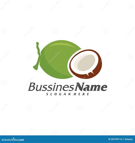 Coconut Logo Vector Template Creative Coconut Logo Design Concepts