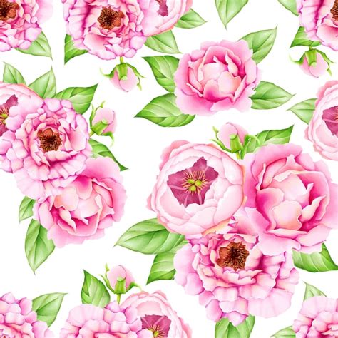Padrão sem emenda de folhas florais em aquarela Vetor Premium
