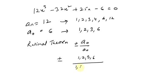 solved use the rational root theorem to list all possible rational roots for each polynomial
