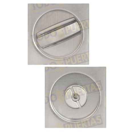 Uñero Mod Cuadrado Inox con Condena para Puerta Corredera