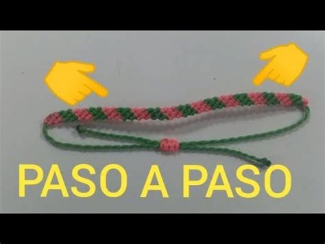 Como hacer una pulsera fácil y rápido con 2 hilos en nudo Macrame paso