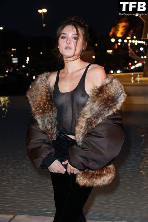 Charlotte Lawrence Flashes Her Nude Tits At The Saint Laurent