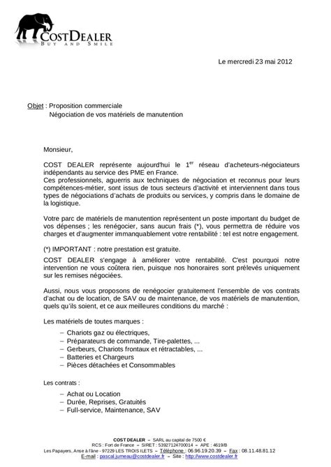Modele De Lettre De Proposition De Prestation De Service