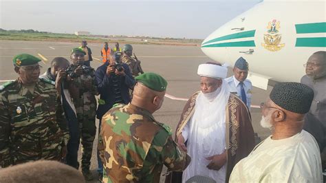 PHOTOS ECOWAS Delegation Arrives In Niger Meets Coup Leaders Daily