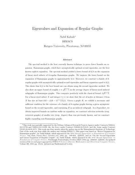 pdf eigenvalues and expansion of regular graphs