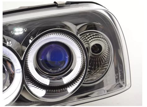 FK LED DRL Angel Eye Halo Anello Headlights VW Golf 3 MK3 1HXO EXO 91