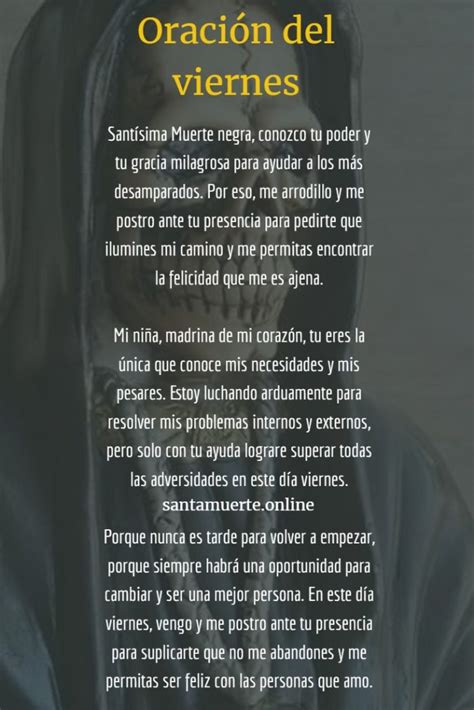 Oración de Hoy Viernes a la Santísima Muerte Cuidará tus días