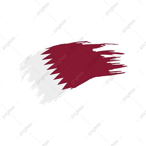 Qatar Flag Vector Brush Paint Shiny Country World Png And Vector