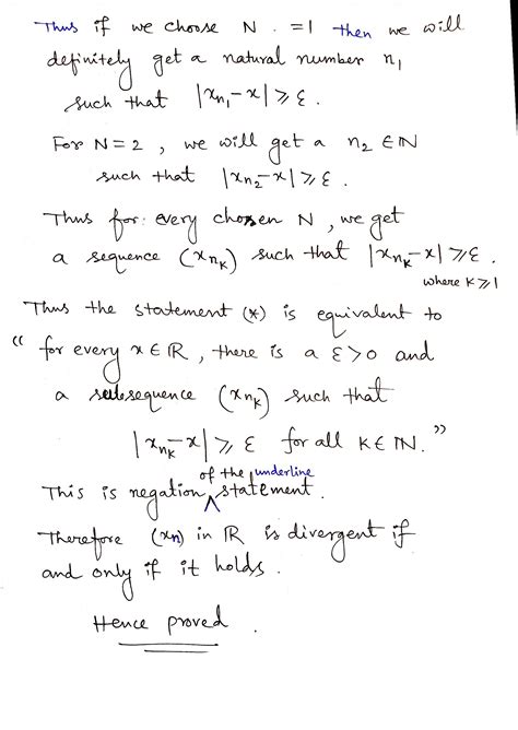 [solved] 1 prove the following [5] a a sequence in in r is unbounded course hero