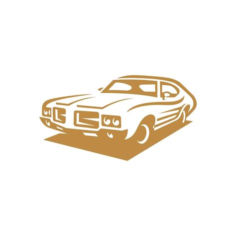 Klassische Muscle Car Strichzeichnungen Vintage Retro Fahrzeug Vektor