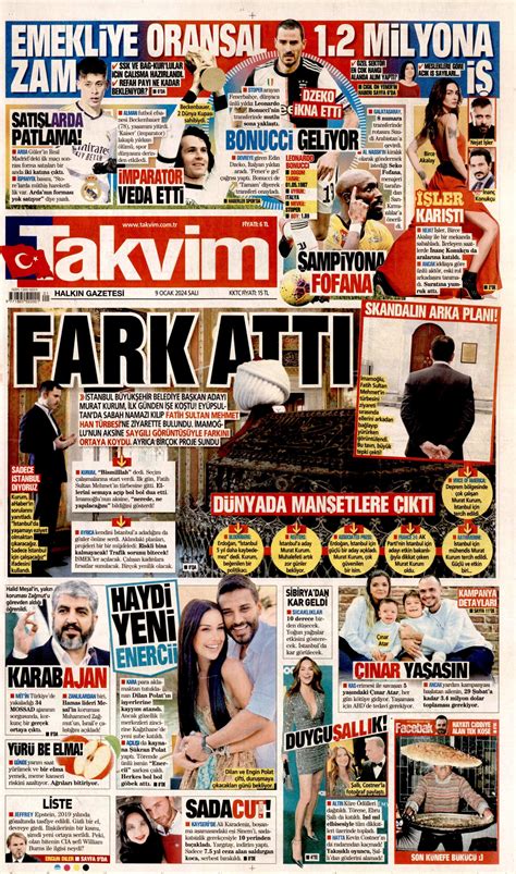 Takvim Gazetesi Takvim Manşet Oku Haberler 09 Ocak 2024
