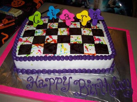 Splatter Paint Cake Birthday Sheet Cakes Cake Cafe Cake