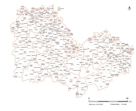 Carte Des Codes Postaux Des C Tes D Armor