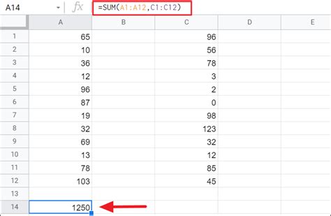 How To Total A Column In Google Sheets Using Sum Function