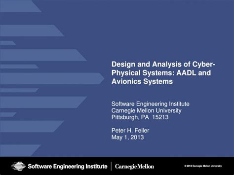 pdf design and analysis of cyber physical systems … systems aadl and avionics systems