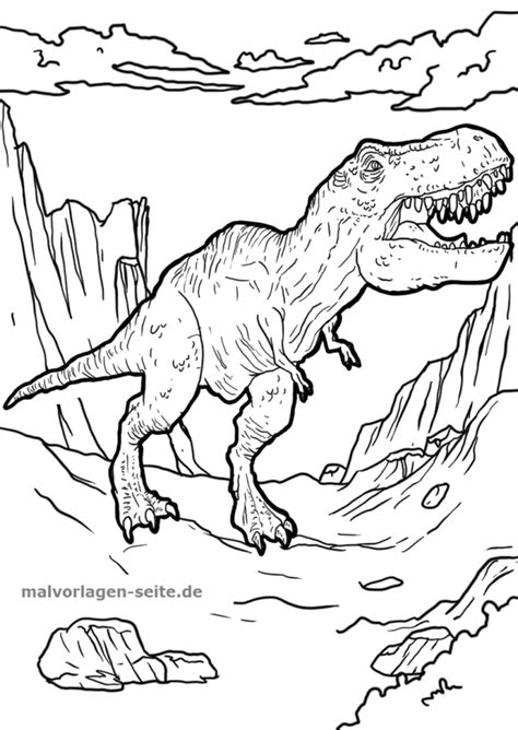 Malvorlage Tyrannosaurus Rex Ausmalbild Kostenlos Herunterladen