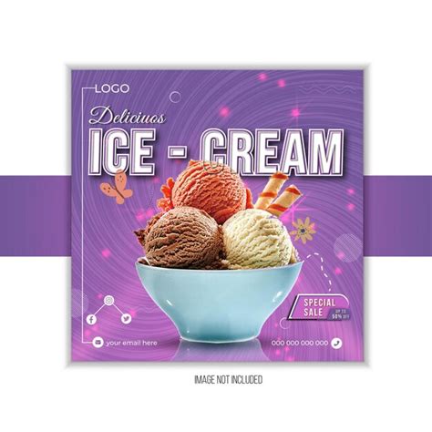 Promo O Especial De Menu De Sorvete Saud Vel Folheto De M Dia Social